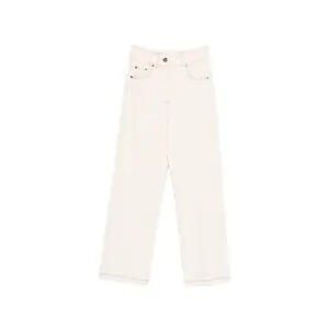 Max Mara Neutrals Trousers Straight Trousers - Cream