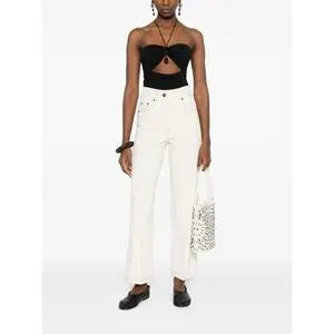 Max Mara Neutrals Trousers Straight Trousers