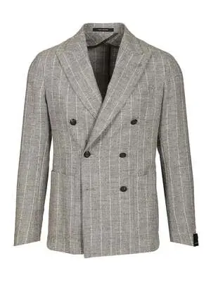 Tagliatore Montecarlo Doppio Petto Boucle - Gray