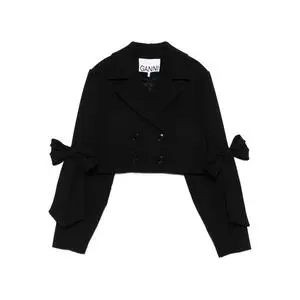 GANNI Jackets Cropped Jackets - Black