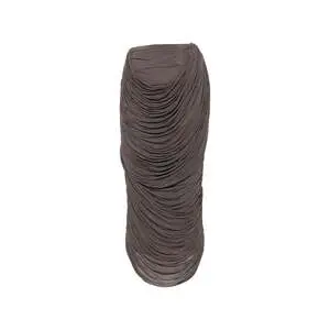 Magda Butrym MAGDA BUTRYM Asymmetric Draped Skirt Brown