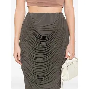 Magda Butrym Asymmetric Draped Skirt - Brown