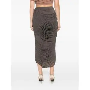 Magda Butrym Asymmetric Draped Skirt - Brown