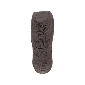Magda Butrym MAGDA BUTRYM Asymmetric Draped Skirt Brown