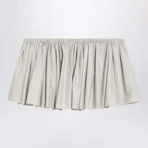 Miu Miu Ponge Tech Mini Skirt In Recycled Polyester, Opal