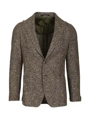 Tagliatore Blazer In Wool And Silk Jersey - Green