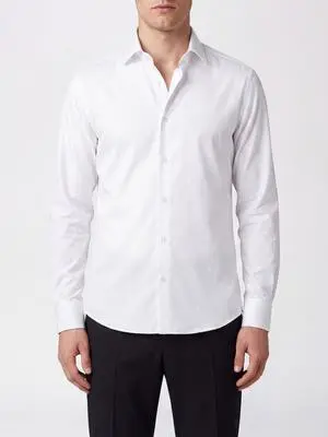 Zegna Slim Fit French Collar Cotton Poplin Dress Shirt With Long Sleeves - White