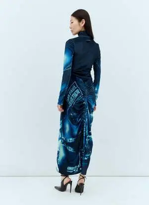 JEAN PAUL GAULTIER Pigalle Gathered Velvet Dress