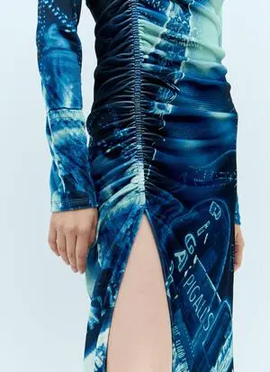 JEAN PAUL GAULTIER Pigalle Gathered Velvet Dress