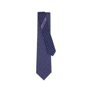 FERRAGAMO Silk Twill Neck Tie - Blue