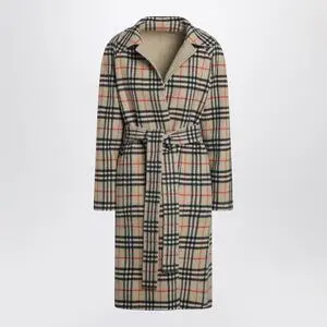 Burberry Sand Reversible Wool Coat - Cream