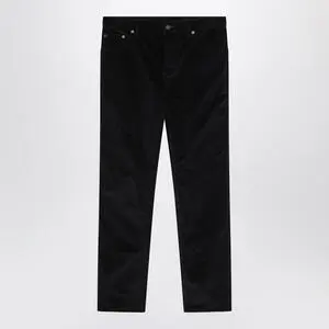 Burberry Dark Cotton Corduroy Trousers - Blue