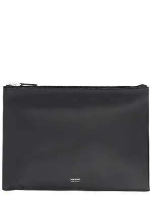 TOM FORD Leather Clutch Bag - Black
