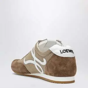 Loewe Ballet Runner 2.0 Sneakers In Suede And Mesh Beige - Cream