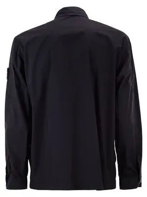 Stone Island Comfort Fit Overshirt With Press Studs