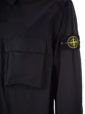 Stone Island Comfort Fit Overshirt With Press Studs