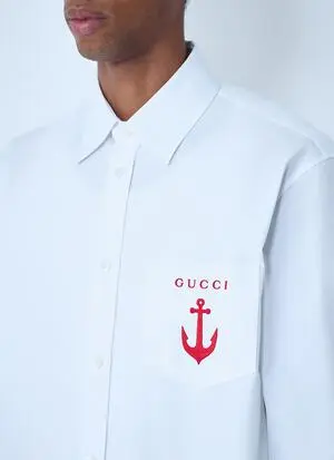 Gucci Logo Embroidery Button-down Shirt