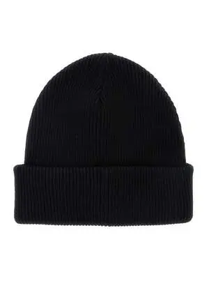 Gucci Hat With Ribbed Work And Web Detail On The Front In Black Wool For