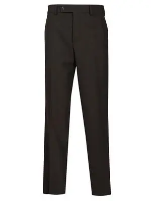 Fendi Wool Gabardine Cigarette Trousers - Brown
