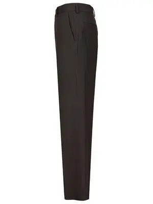 Fendi Wool Gabardine Cigarette Trousers - Brown