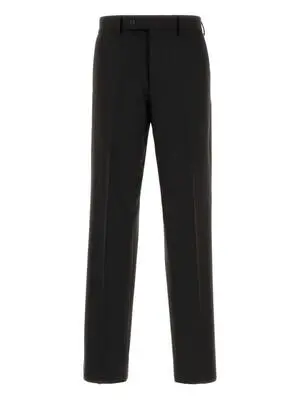Fendi Wool Gabardine Cigarette Trousers - Brown