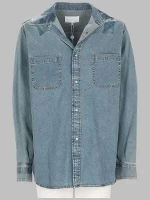 MAISON MARGIELA Camicia In Denim Taped - Blue