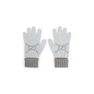 Gucci Gg Knit Gloves - Gray