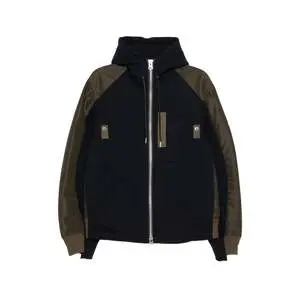 Sacai Jackets Hooded Jackets - Blue