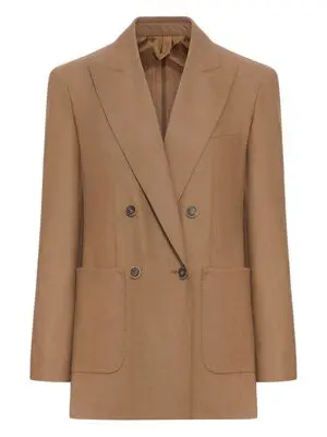 Max Mara Double-breasted Cashmere Jacket - Multicolor