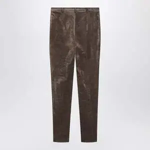 Gucci Stretch Velvet Leggings - Brown