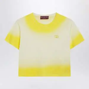Gucci Gradient Cropped T-shirt - Yellow