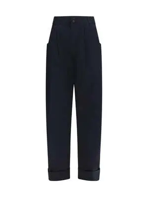 Jacob Cohen Lindsay Barrel Wide Gabardine Trousers - Blue