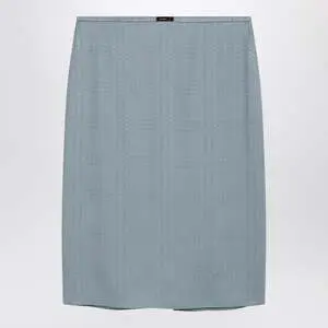 Gucci Light Gg Jacquard Silk Skirt - Blue