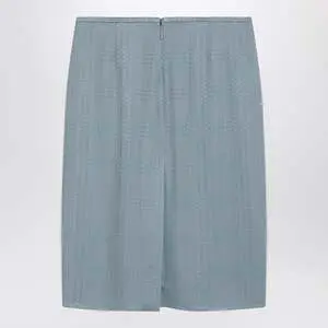 Gucci Light Gg Jacquard Silk Skirt - Blue