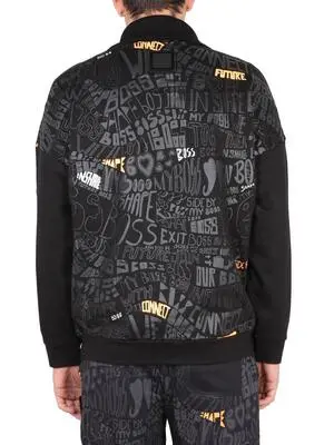 BOSS Full Zip Sweatshirt With Logo - Black