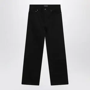 Balenciaga Cotton Denim Trousers - Black