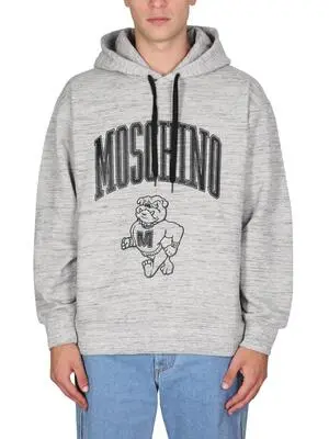 Moschino Sweatshirt With Logo Print - Gray