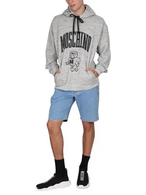Moschino Sweatshirt With Logo Print - Gray
