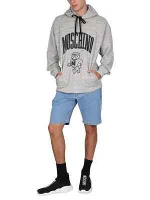 Moschino Print Sweatshirt - Gray