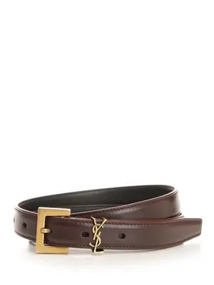 Saint Laurent Cassandre Thin Belt