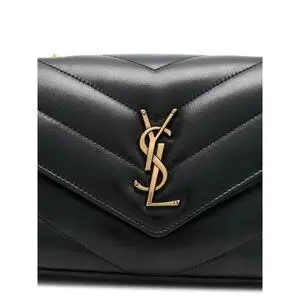 Saint Laurent Leather Shoulder Bag - Black
