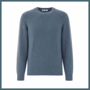 Brunello Cucinelli Wool, Alpaca And Cashmere Sweater - Blue