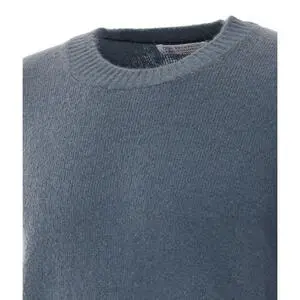 Brunello Cucinelli Wool, Alpaca And Cashmere Sweater - Blue