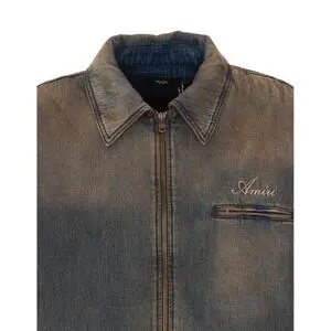 Amiri Lea Bones Denim Jacket - Blue