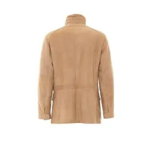 Brunello Cucinelli Waxed Shearling Safari Jacket