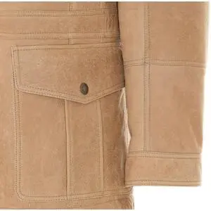 Brunello Cucinelli Waxed Shearling Safari Jacket