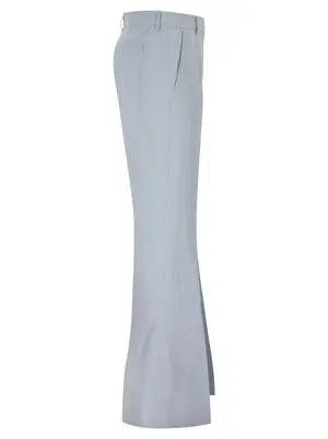 Sportmax Spxfragola Flare Trousers In Viscose And Textile Paper - Blue