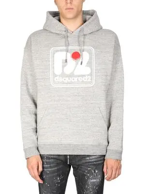 Dsquared2 Camo Patch Hoodie - Gray