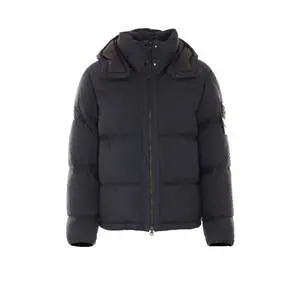 Stone Island Matt Ripstop Cordura Logo Down Jacket - Blue