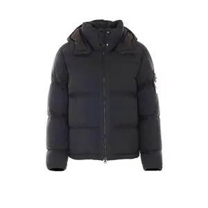 Stone Island Matt Ripstop Cordura Logo Down Jacket - Blue
